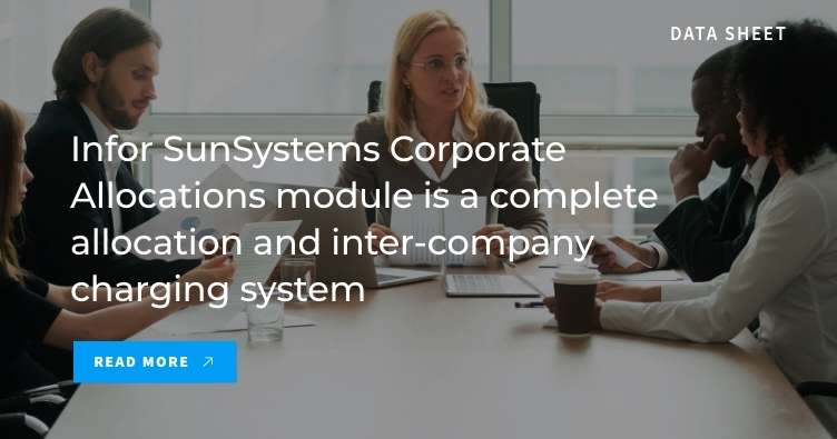 SunSystems Corporate Allocations | Data sheet | Infor