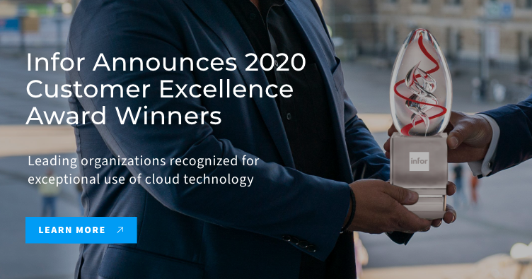 Infor Announces 2020 Customer Excellence Award Winners