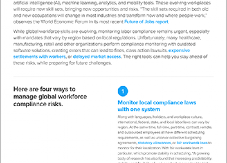 Workforce management | How to guide | Infor