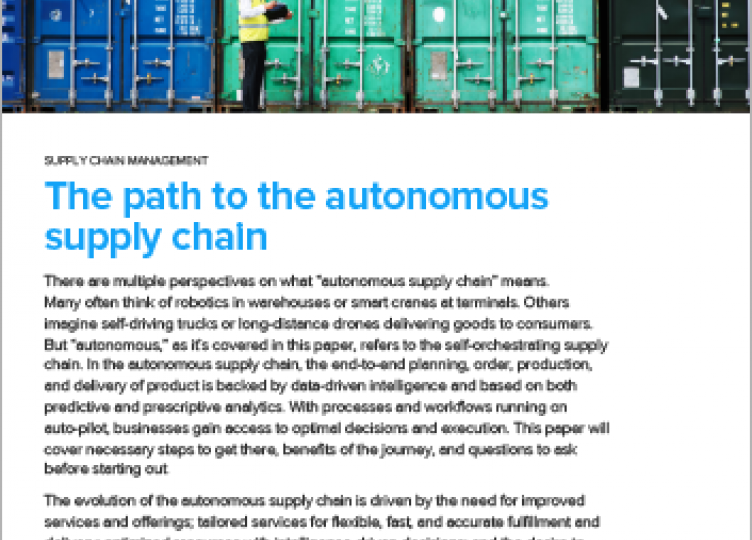 Autonomous Supply Chain | Automation white paper | Infor