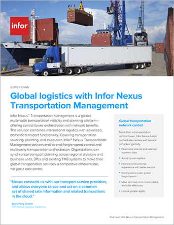 Infor Nexus Transportation Management | TMS Brochure | Infor