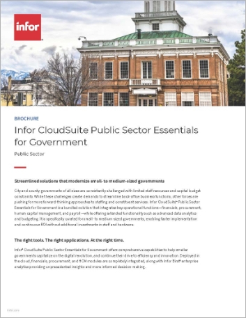 Small government essentials | Public sector brochure | Infor