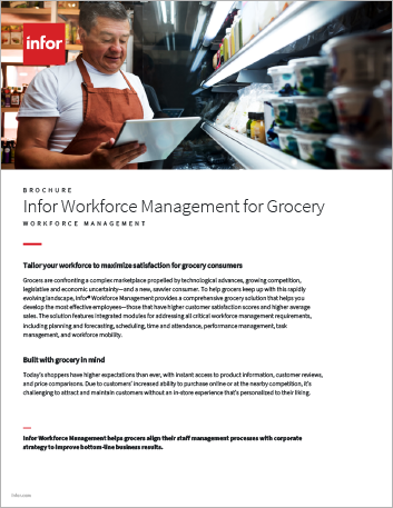 Workforce Management for Grocery | WFM brochure | Infor