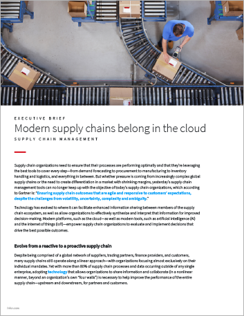 Cloud modernizes supply chain | Digital transformation executive brief | Infor