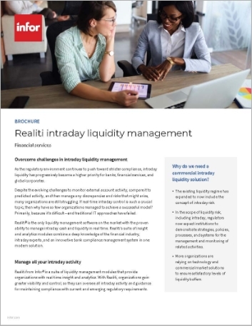 Realiti Intraday Liquidity Management | Brochure | Infor