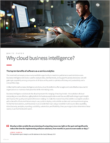 Cloud business intelligence | Birst white paper | Infor